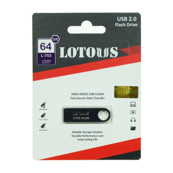 فلش مموری لوتوس مدل Lotous L703 ظرفیت 64 گیگابایت - لنزفون